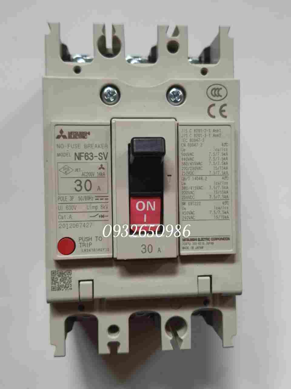 Cầu Dao tự động MCCB 3P 32A NF63-SV 3P 32A 7.5kA 2CE133A00002K